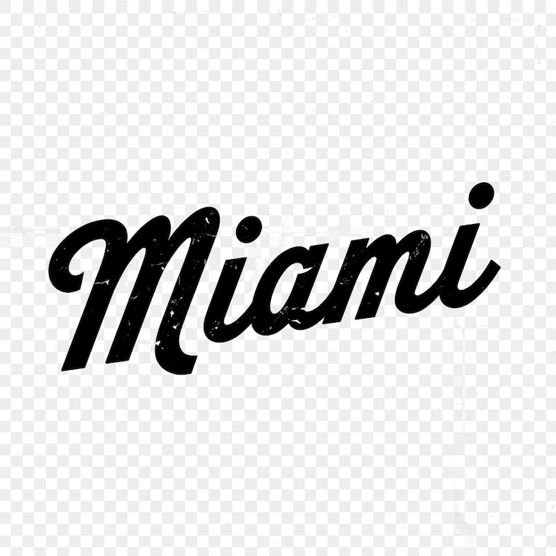Miami Retro Collegiate Font SVG: Vintage Sports Logo (digital Download ...