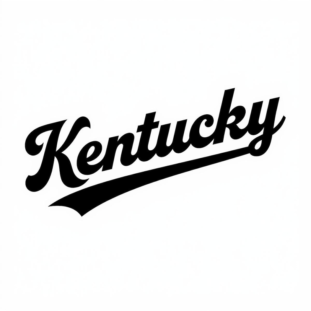 Kentucky Retro Baseball Script SVG | Vintage Varsity Logo | Kentucky ...