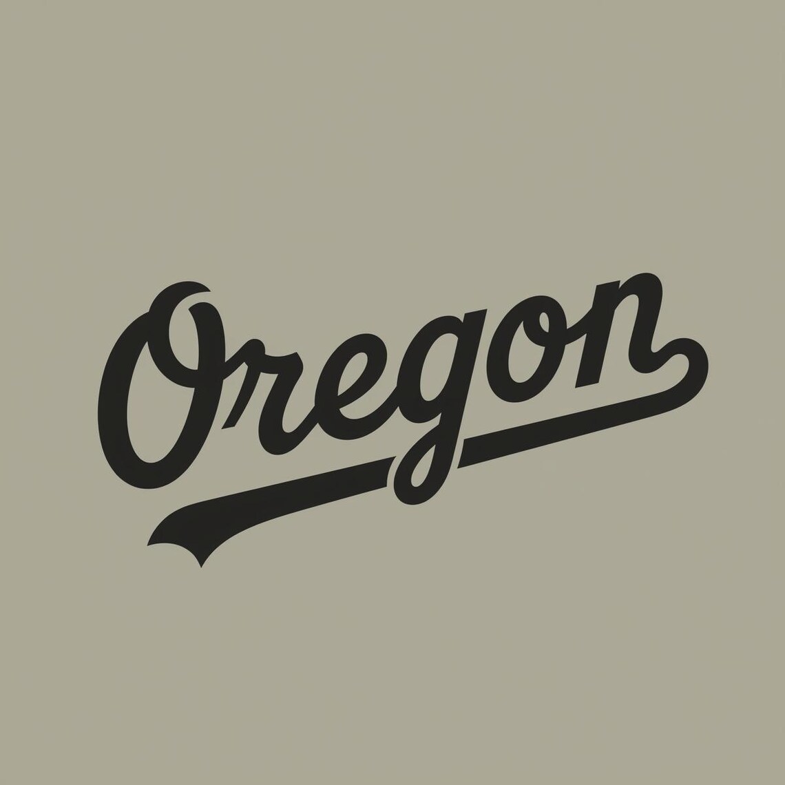 Oregon Retro Script SVG Logo | Vintage State Typography | Digital ...