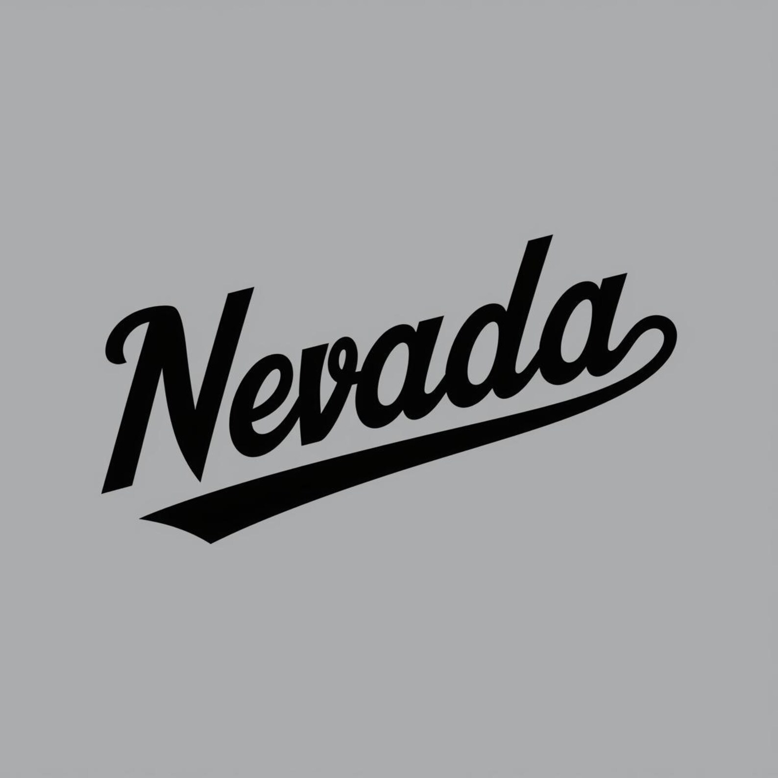 Nevada Retro Script SVG Logo | Vintage Athletic State Typography ...