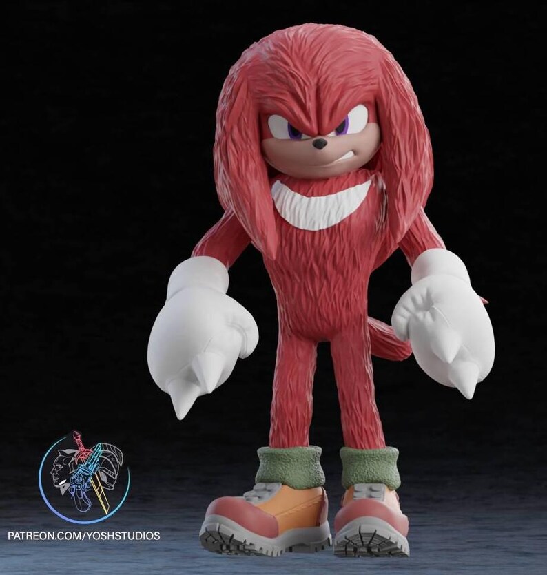 Knuckles - 3D Printed Model - 55cm Tall - Etsy