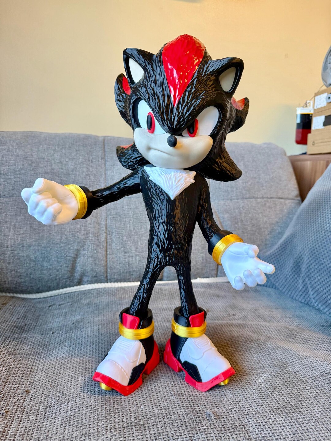 Shadow the Hedgehog 3D Printed Model - 50cm Tall - Etsy