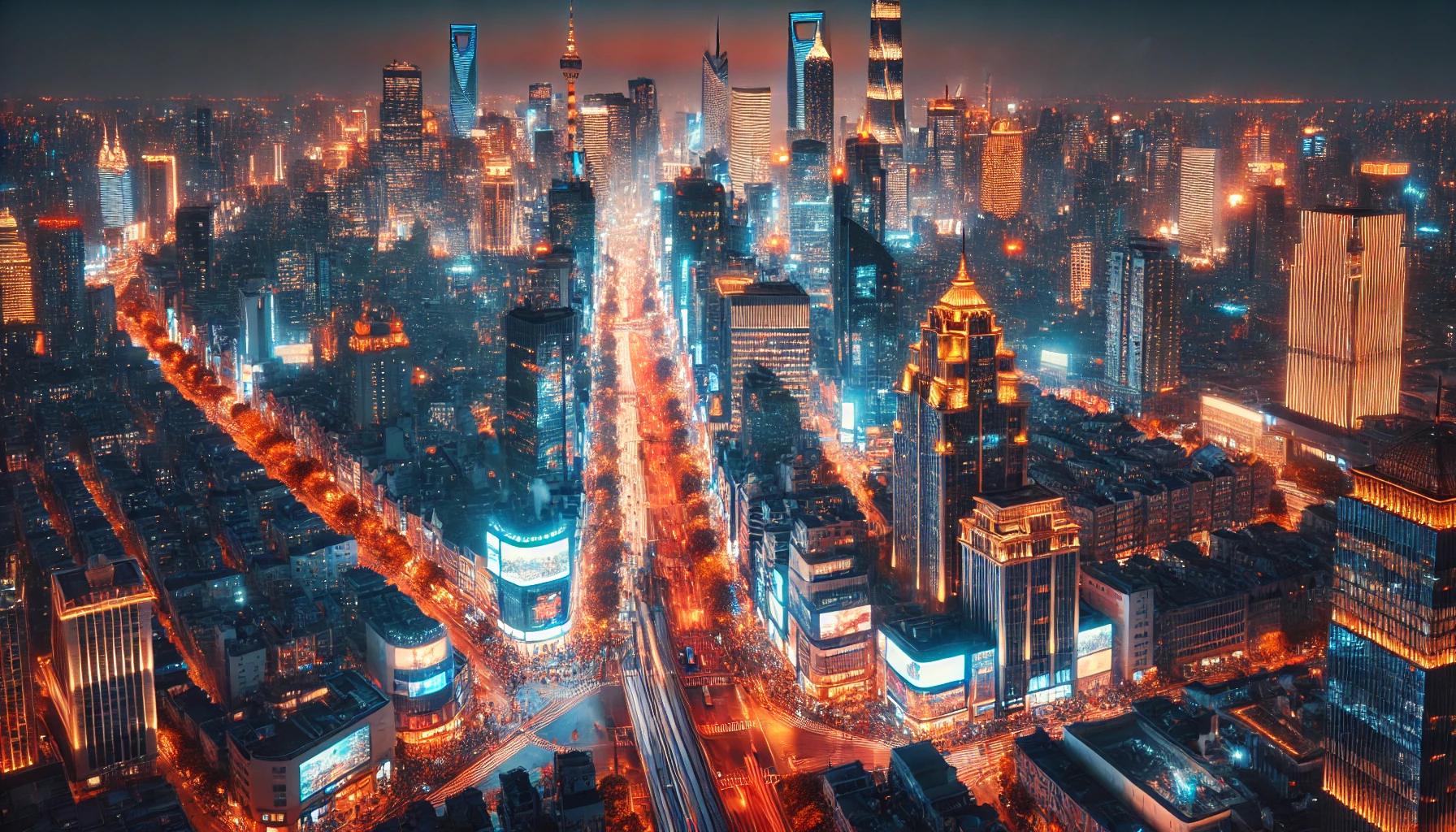 A Collection of 3 Night View Metropolian and Urban Cities With ...