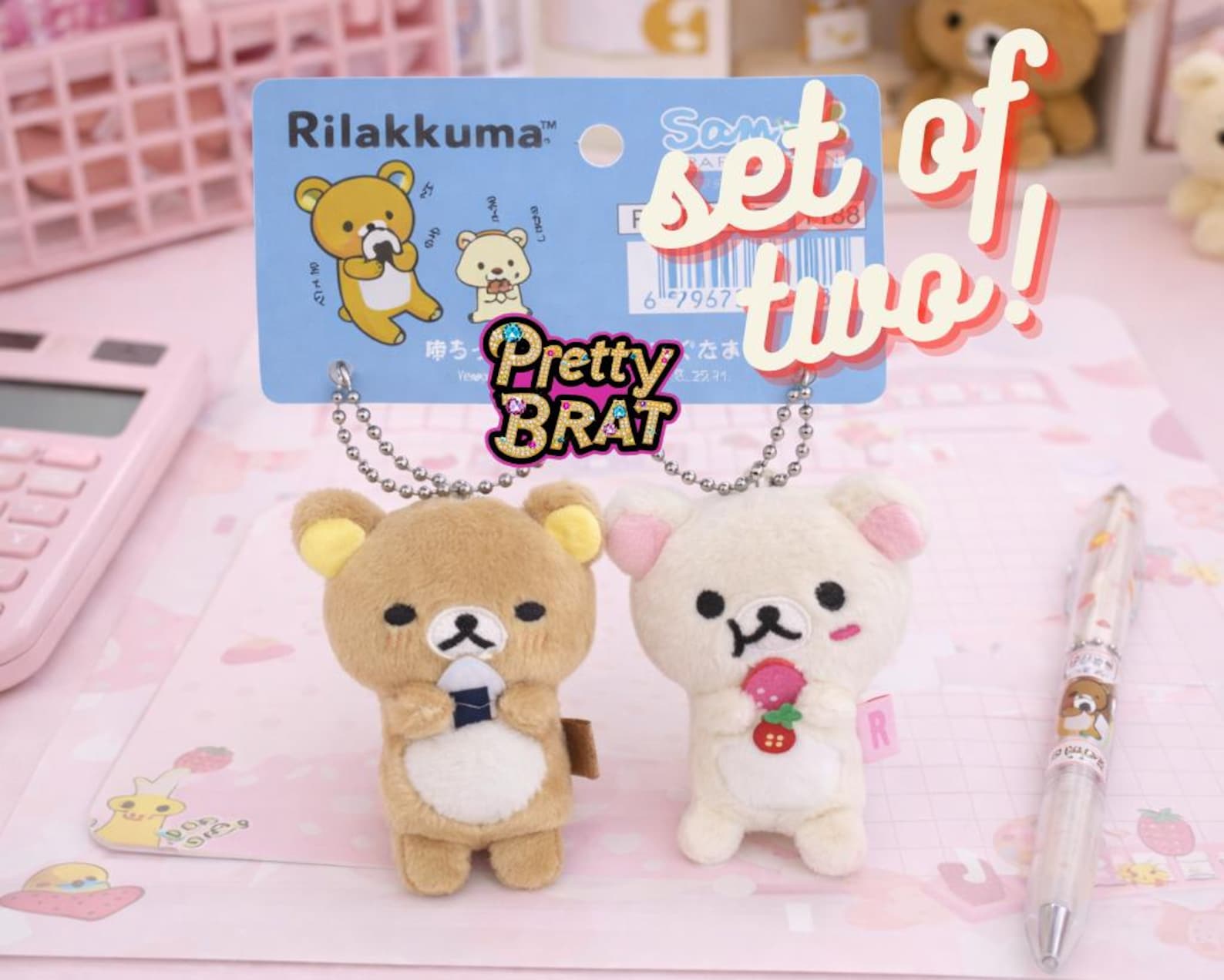 Rilakkuma Plush Keychain Korilakkuma - Couple Keychain Valentine's Bff ...
