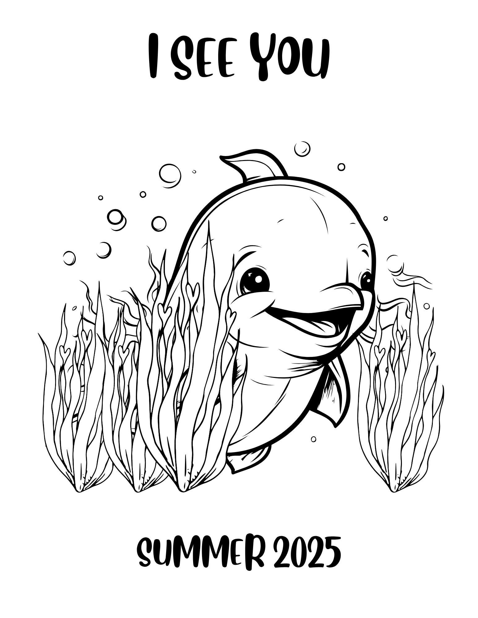 Kids Beach and Summer Coloring Pages - Etsy