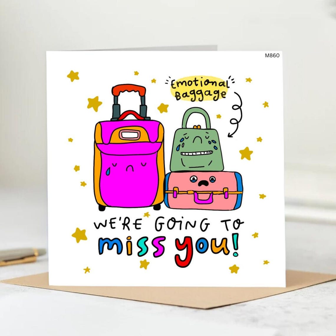 Funny Goodbye Card: Emotional Baggage - We'll Miss You - Etsy