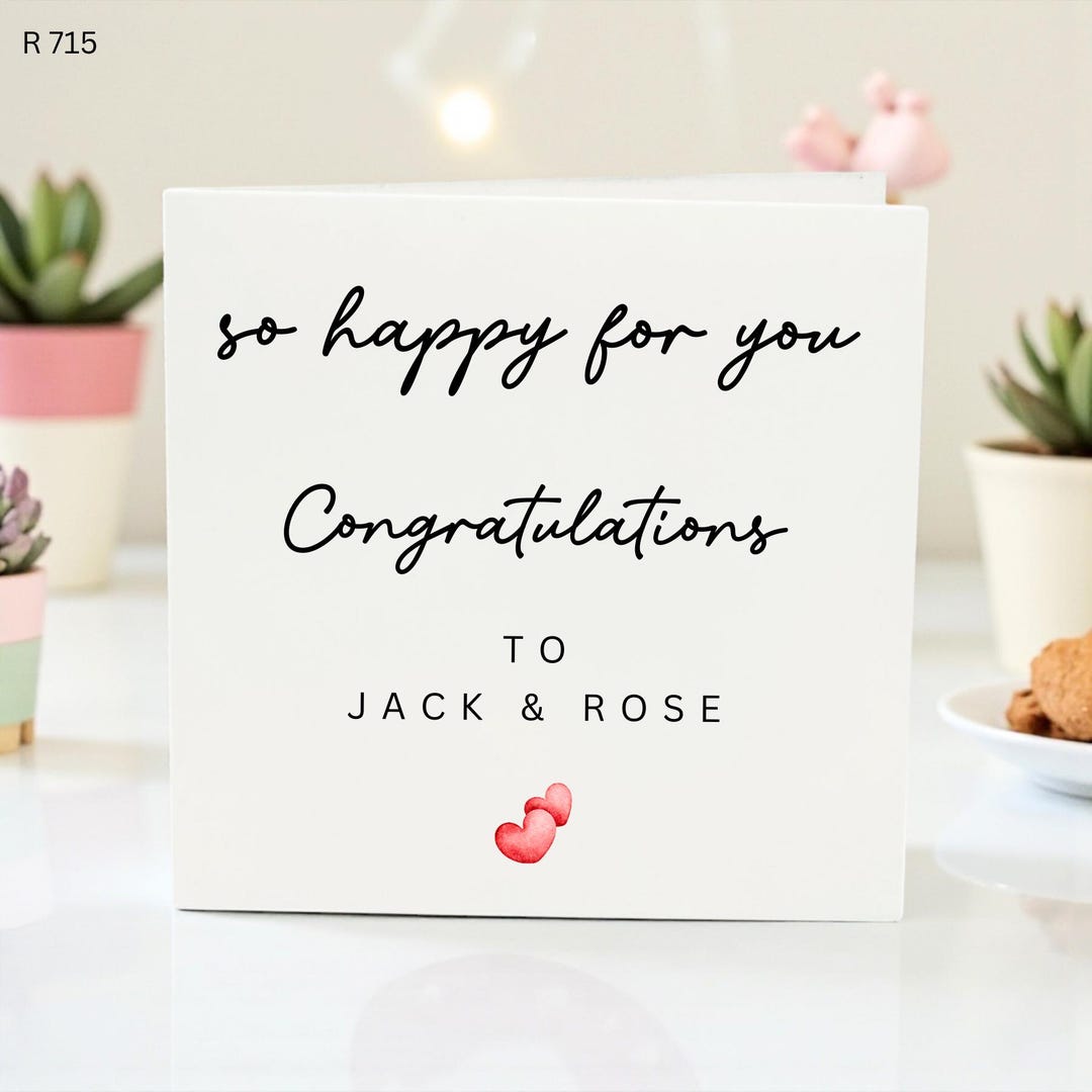 Personalized Engagement Card for Couple Funny Congratulations Card for ...
