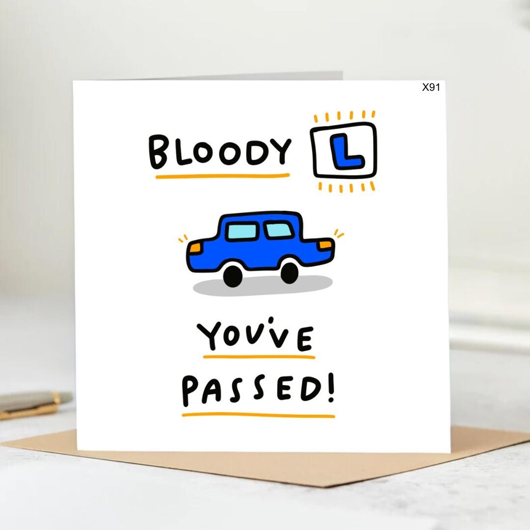 Funny Driving Test Card-new Driver Congrats Card-passing Driving Test ...