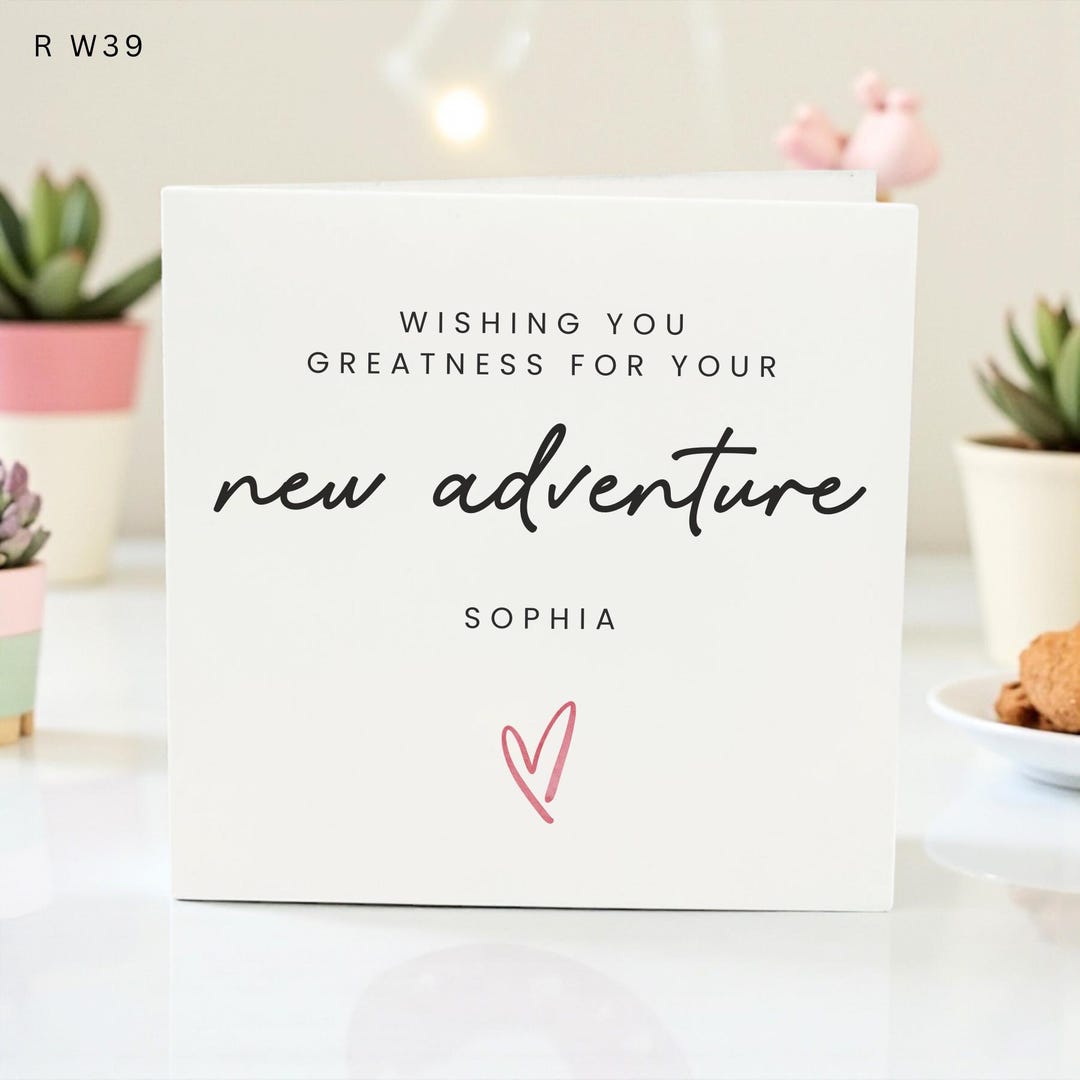Personalized New Beginnings Card: Good Luck, New Job - Etsy