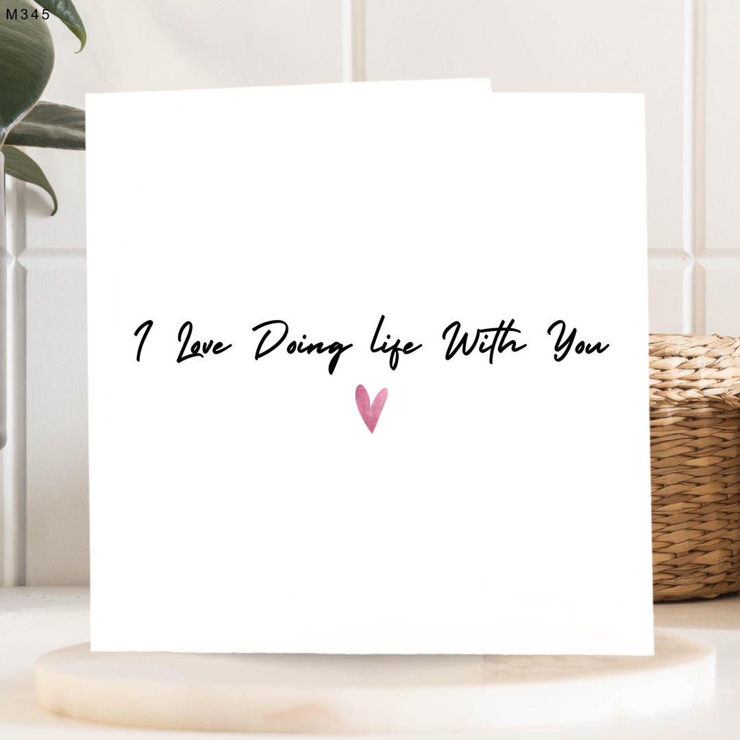 Personalized Anniversary Card: I Love Doing Life With You - Etsy