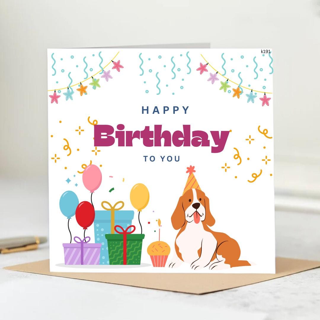 Personalized Dog Birthday Card, Personalized Dog Card, Dog Dad Card ...