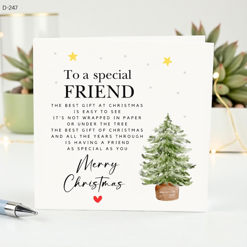 Friend Poem at Christmas - Etsy UK
