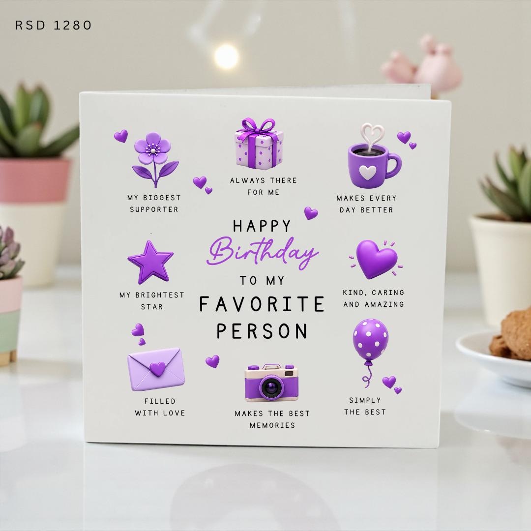 Personalised Birthday Card for Favourite Person | Best Friend Birthday ...