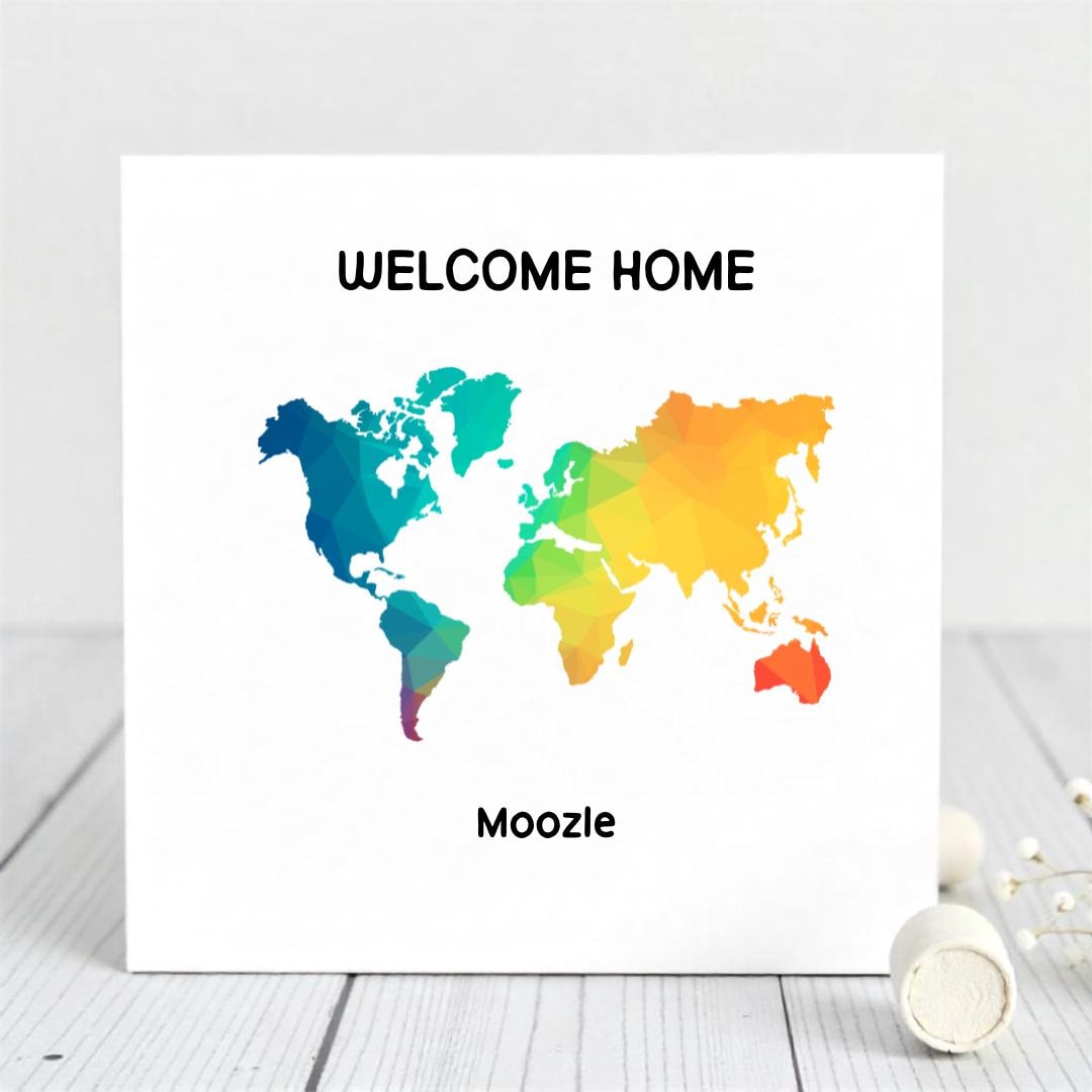 Personalised Welcome Home Card, Welcome Home From Travelling, Bon ...