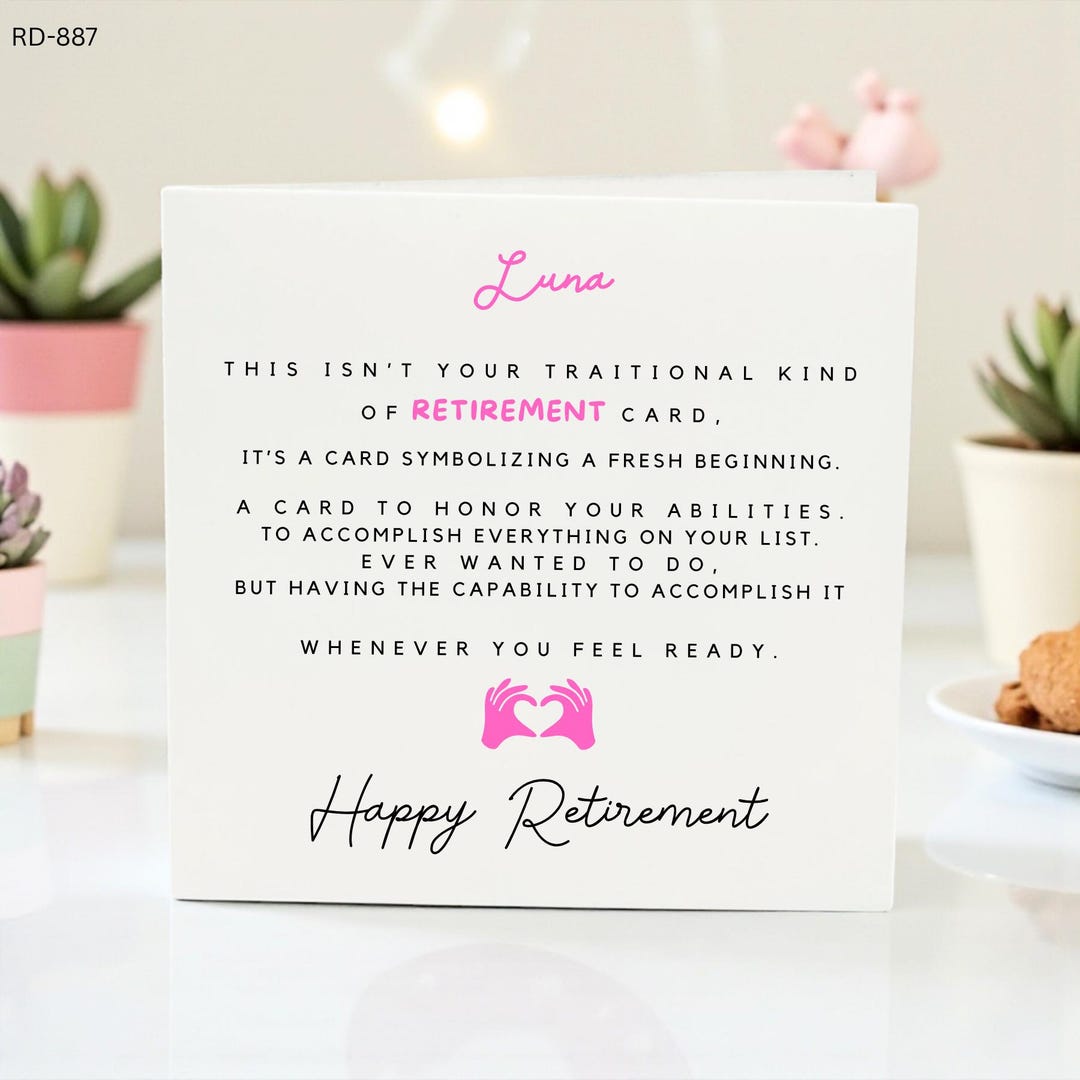 Personalized Retirement Card for Friend , Bestie . - Etsy