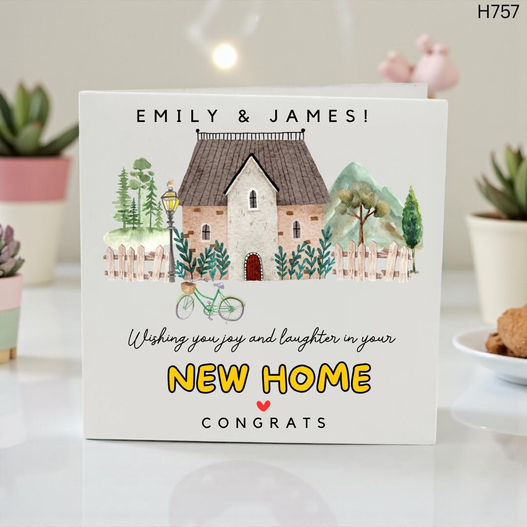 Personalized New Home Card Couple Housewarming Card New House Card ...