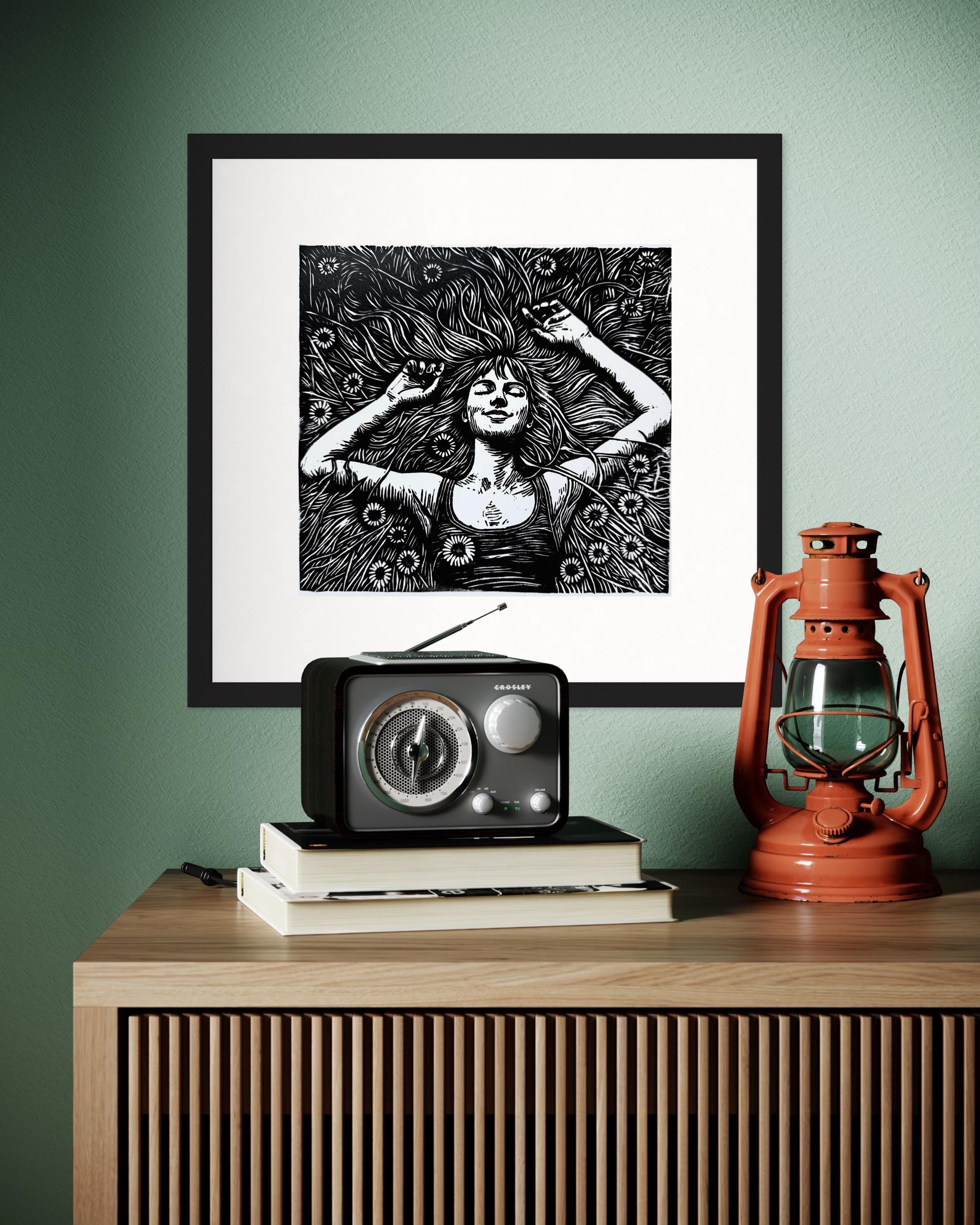 Linocut Print - "spring Reverie" - Etsy