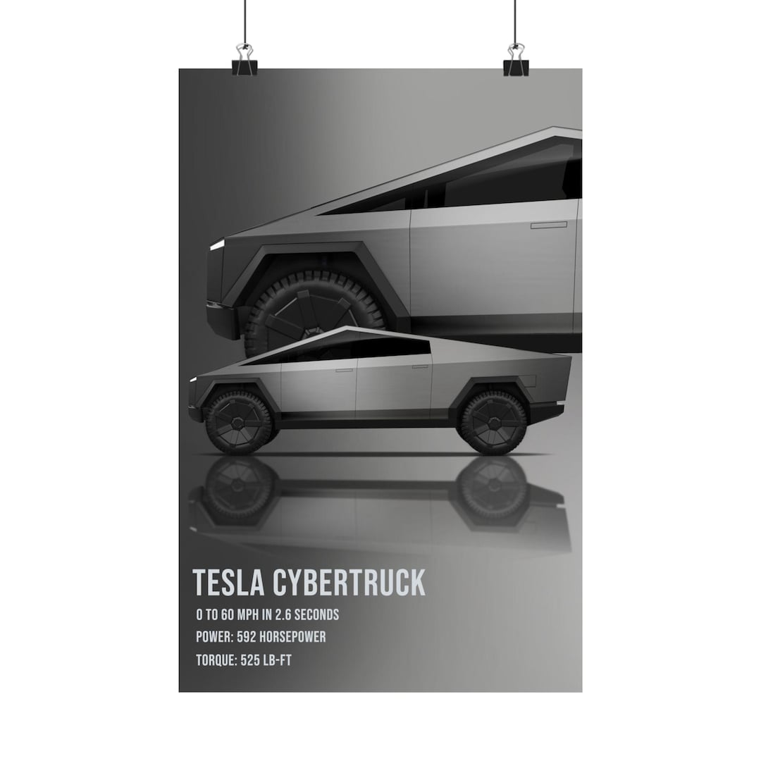 Tesla Cybertruck Poster (11in X 17in) - Etsy