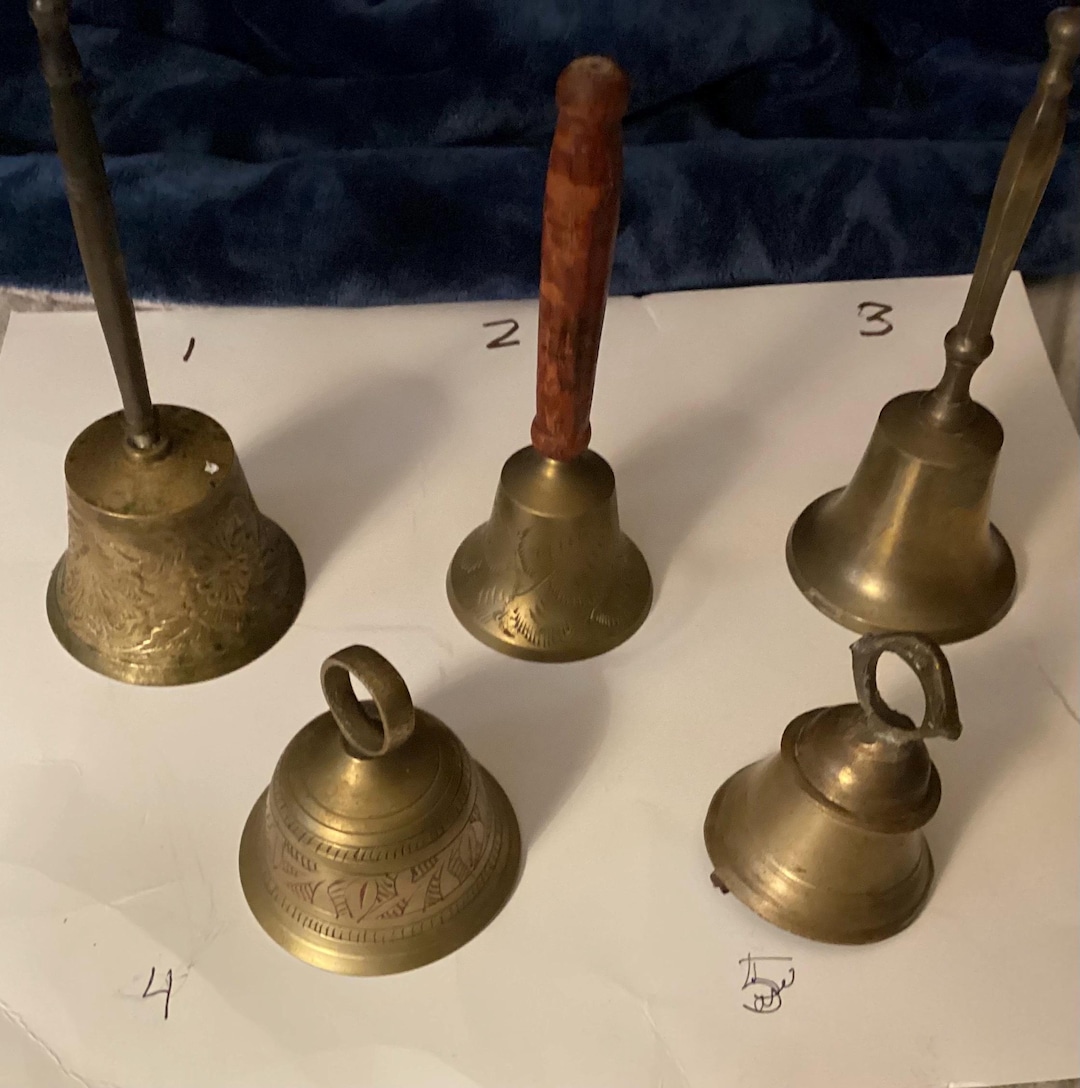 Four Different Sized Made in India Brass Bells Priced Individually - Etsy