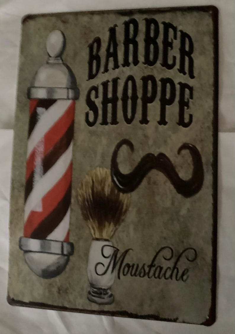 Barber Shop Mustache Sign - Etsy