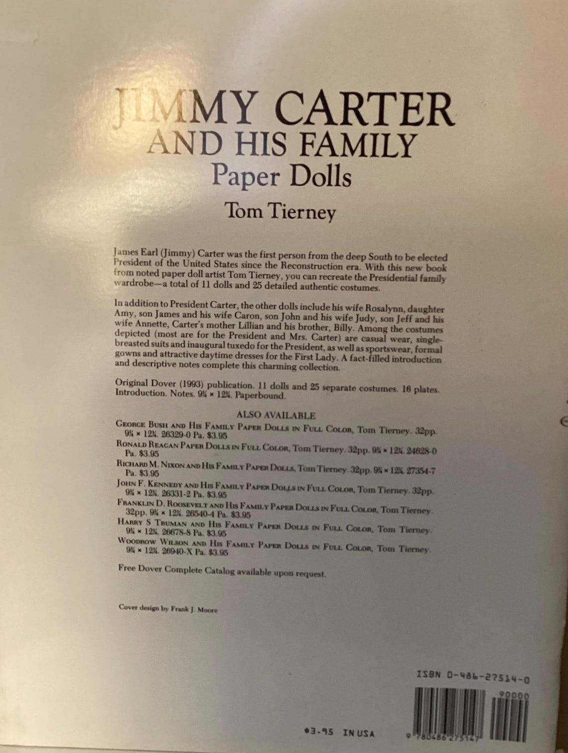 Tom Tierney Jimmy Carter Paper Dolls - Etsy