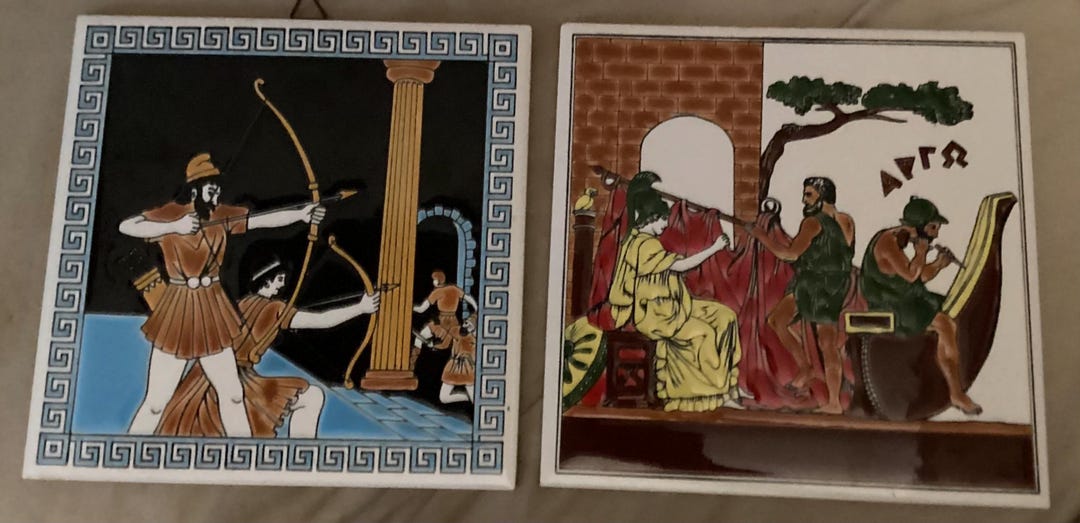 Greek Tiles Hand Ade - Etsy