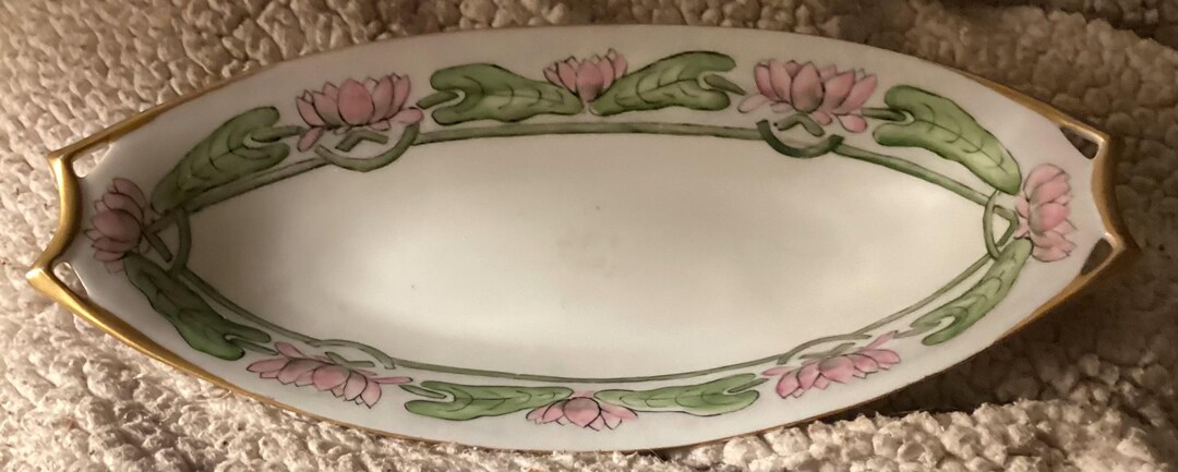 China Celery Dish Water Lily Pattern - Etsy
