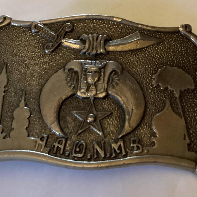 Vintage Shriner Belt Buckle - Etsy