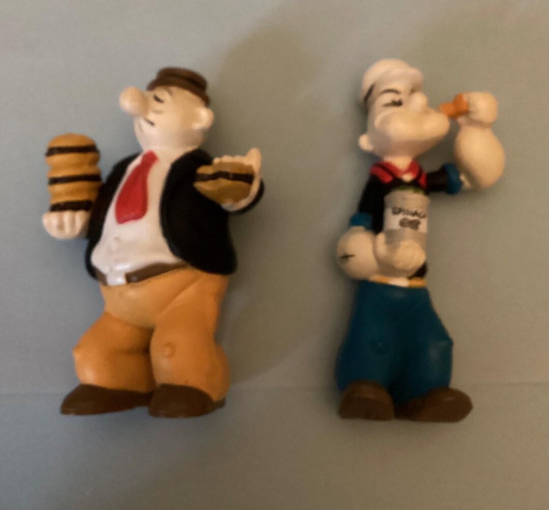 Two Miniature Character Figures Popeye and Whimpey - Etsy