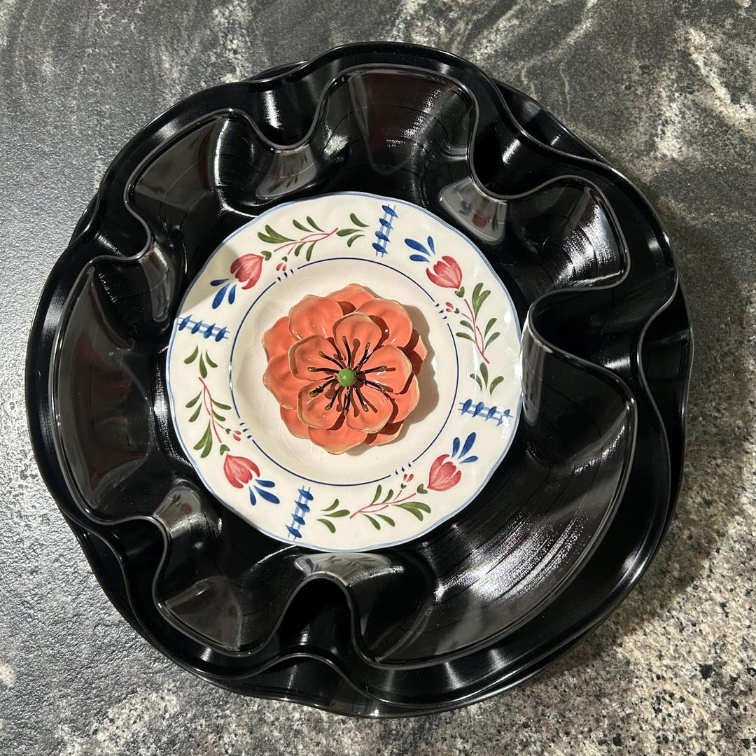 Vinyl Record Flower - Made With 3 Vinyl Lps — Shipping Included - Etsy
