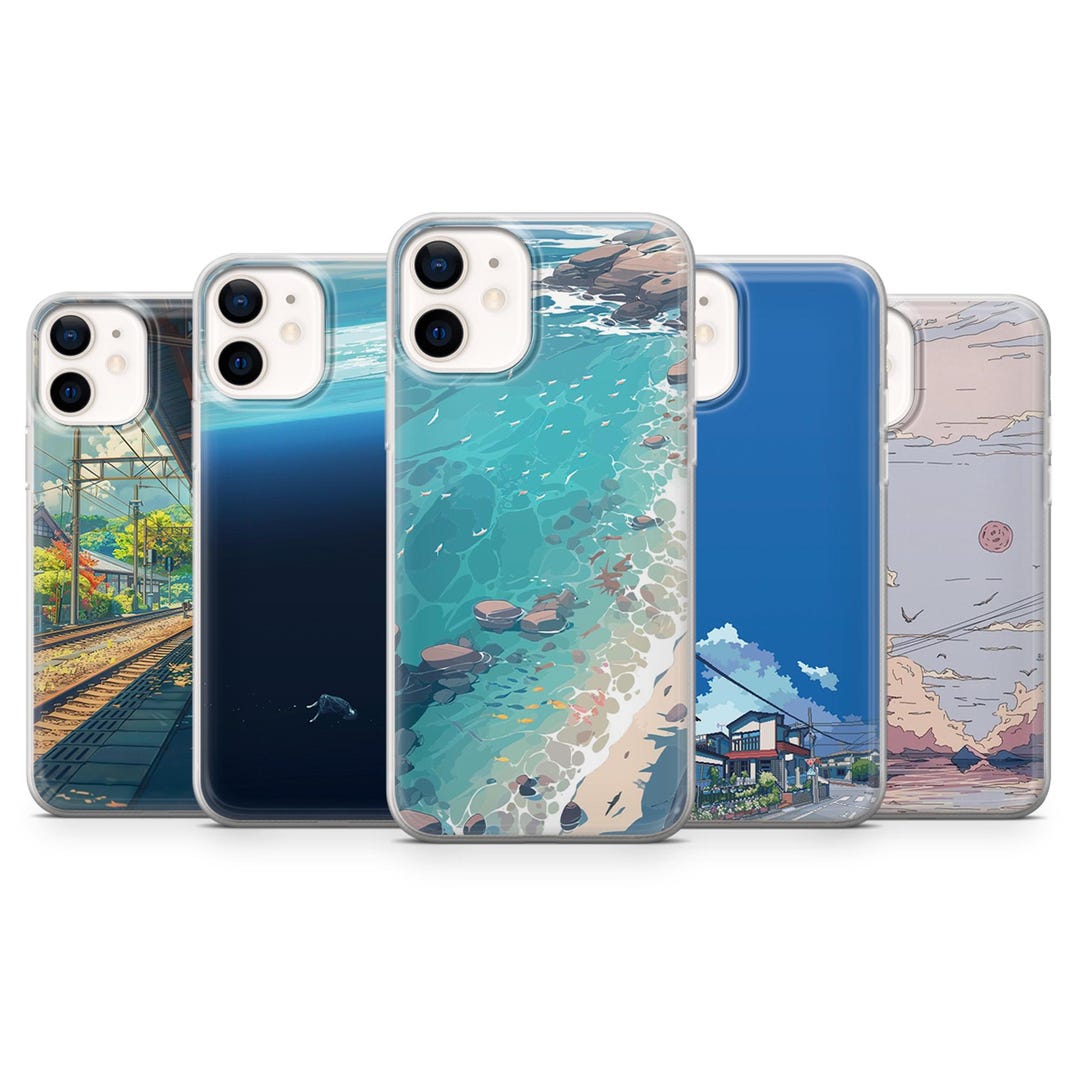 Japanese Phone Case Outdoor Anime Nature Cover for iPhone 16e, 15, 14 ...