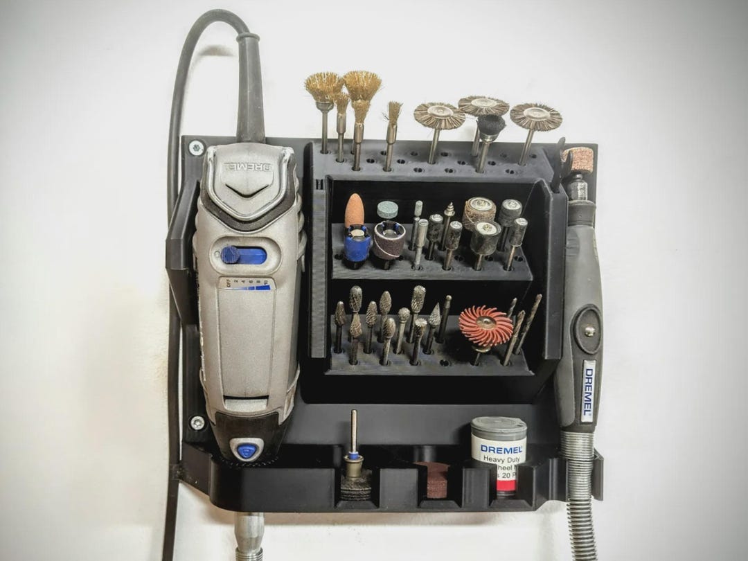 Dremel Organizer & Bit Burr Holder | Wall Hung Rotary Tool Stand | Flex ...