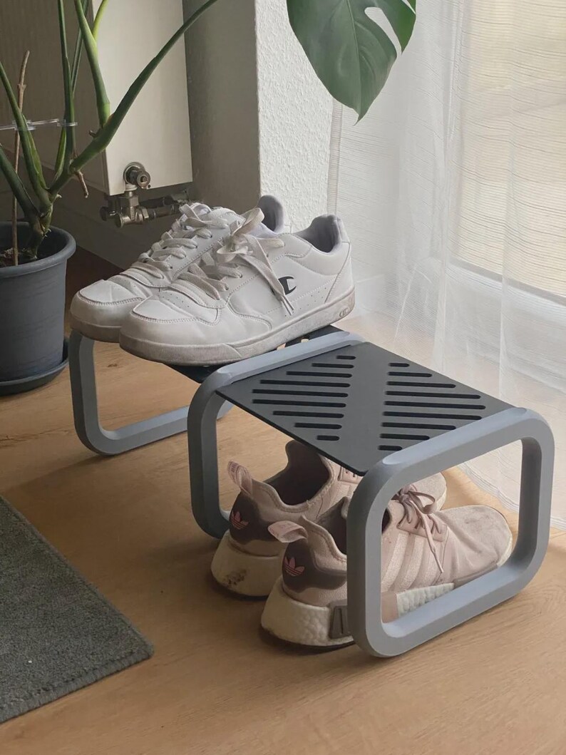 Modular 3D Printed Stackable Shoe Rack – Custom Color Combinations, Eco ...