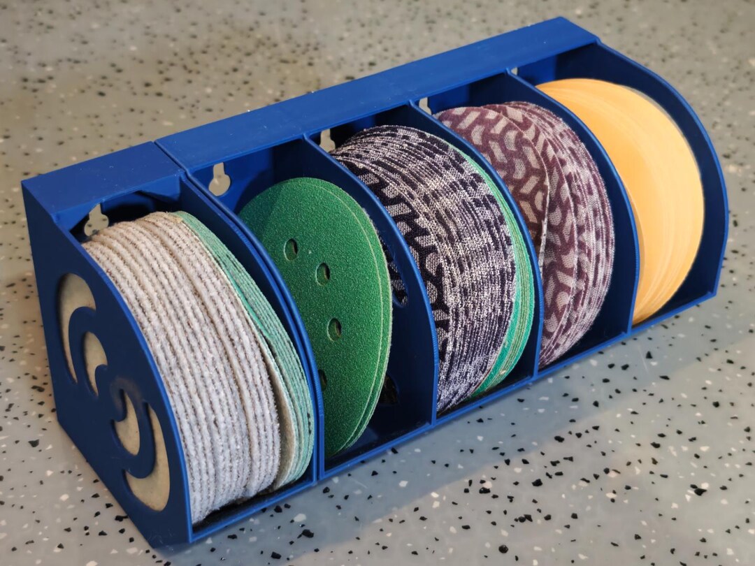 Sanding Disc Organizer for 125mm / 150mm Pads | Wall Mount Sander Pad ...