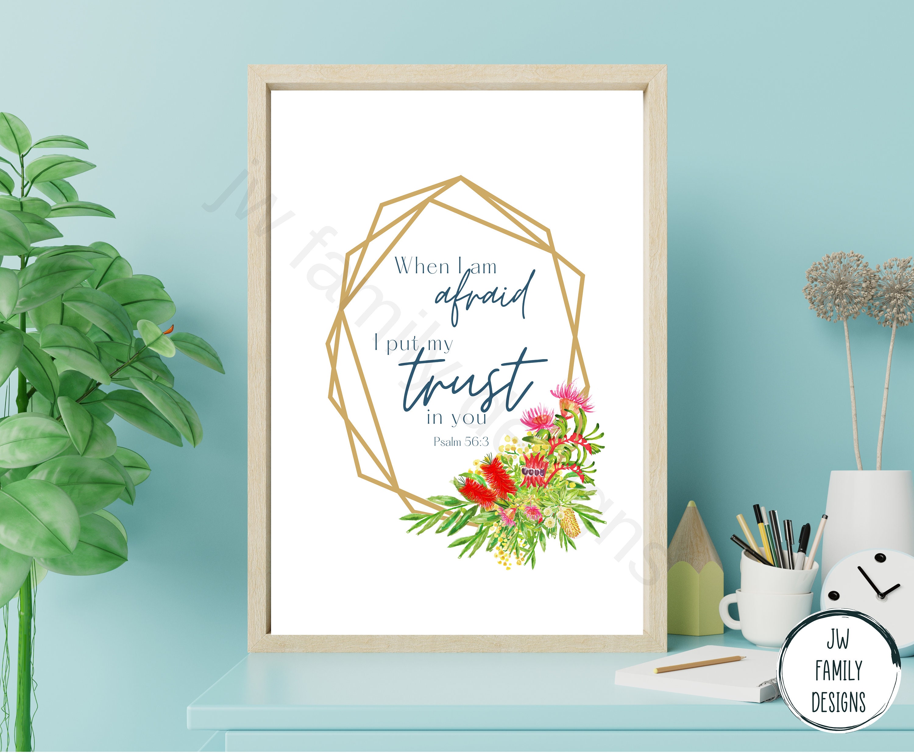 2024 Year Text Printable JW When I Am Afraid, I Put My Trust in You ...