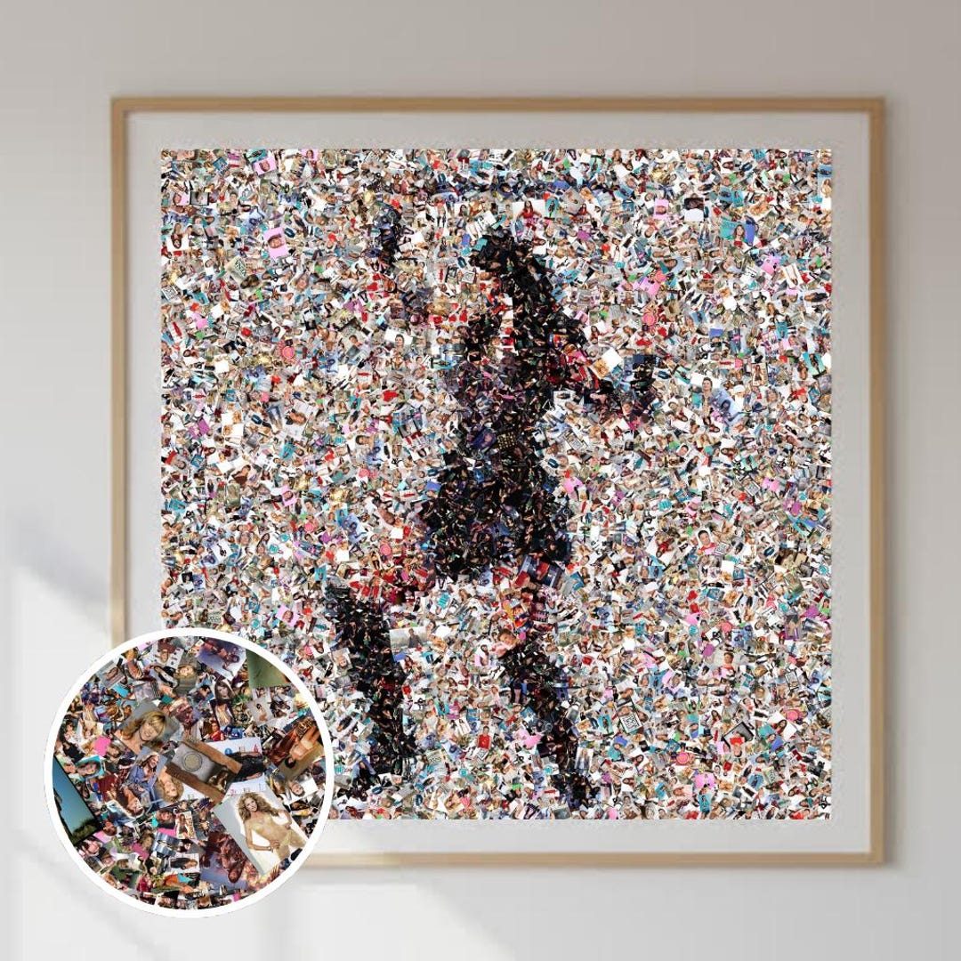Personalized Photo Collage for a Movie Star Fan | Abstract Mosaic Art ...