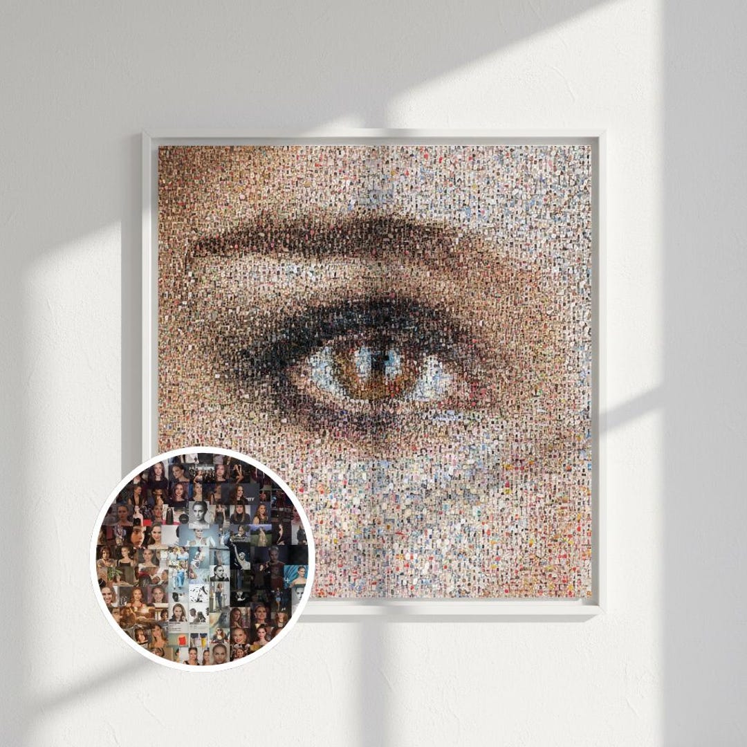 Modern Personalised Wall Art From Photos | Photo Mosaic Gift for Home ...