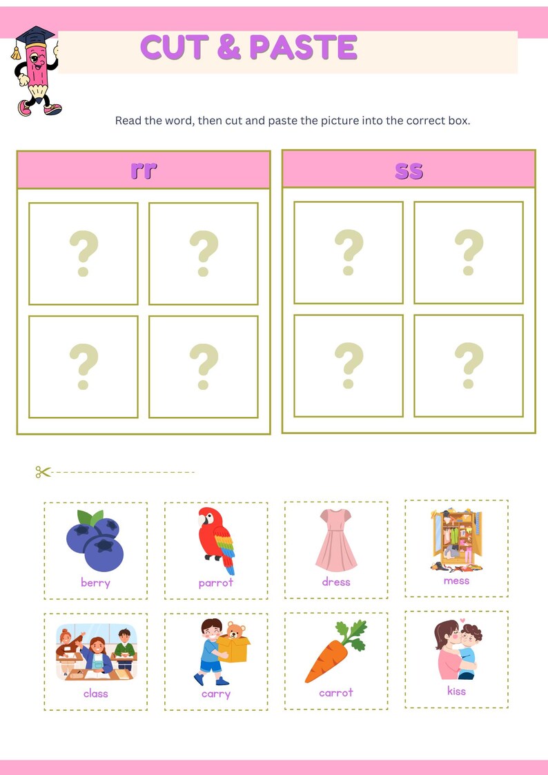 Double Consonants Phonics Workbook | Kids CVC Rule Activities ...