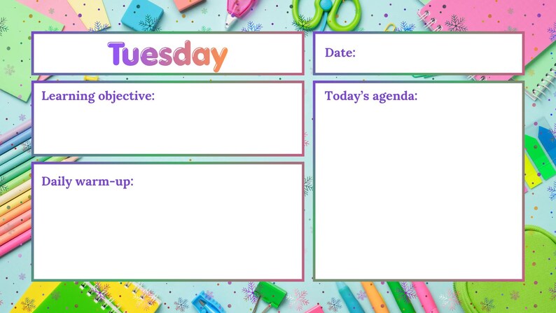 17 Editable Classroom Daily Slides | Morning Routine Agenda (canva ...