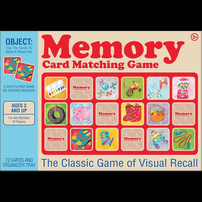 Printable Memory Matching Game | Kids Learning Activity (PDF Download) - Etsy