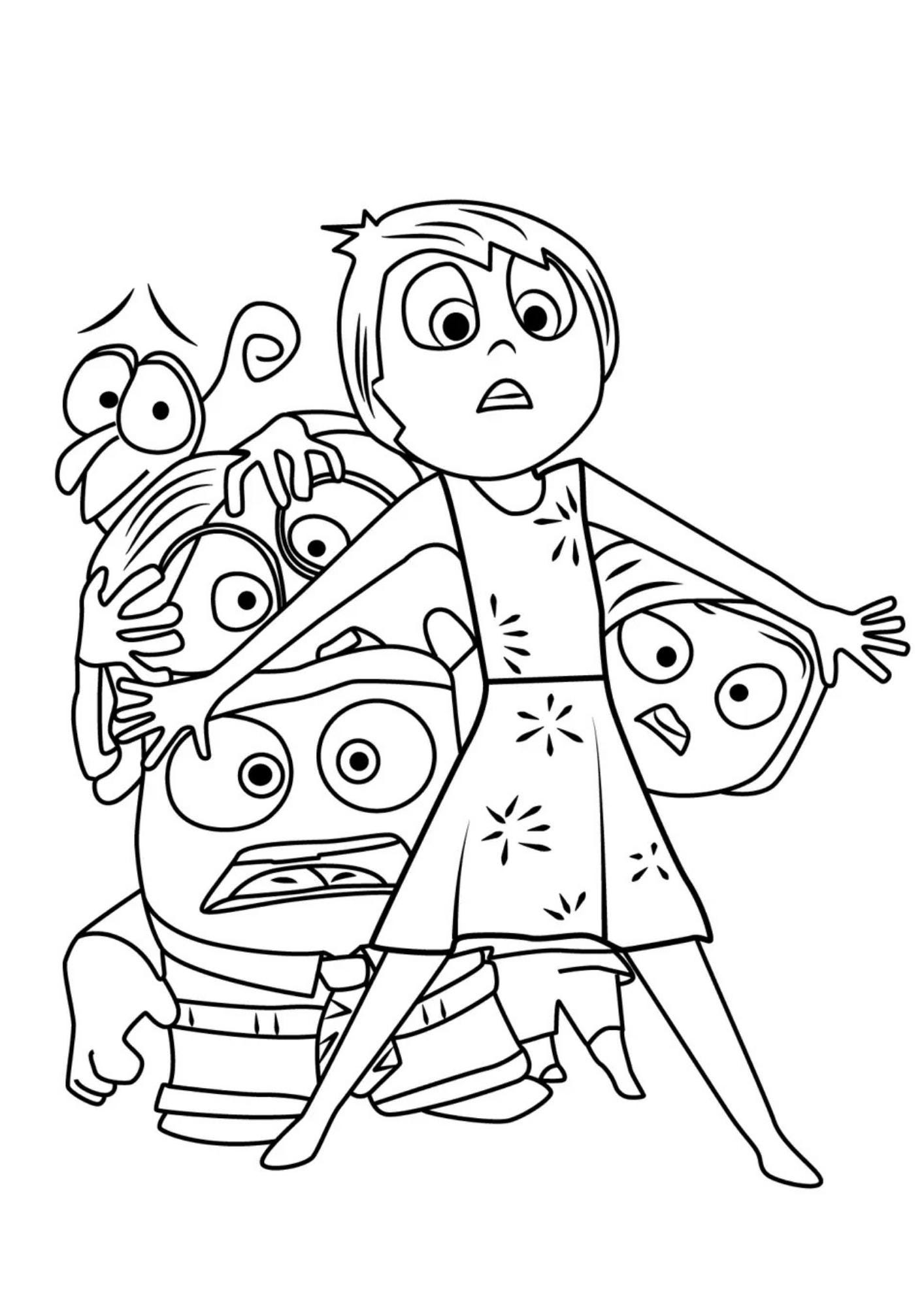 33 Pages Inside Out Inspired Coloring Book for Kids – Printable ...