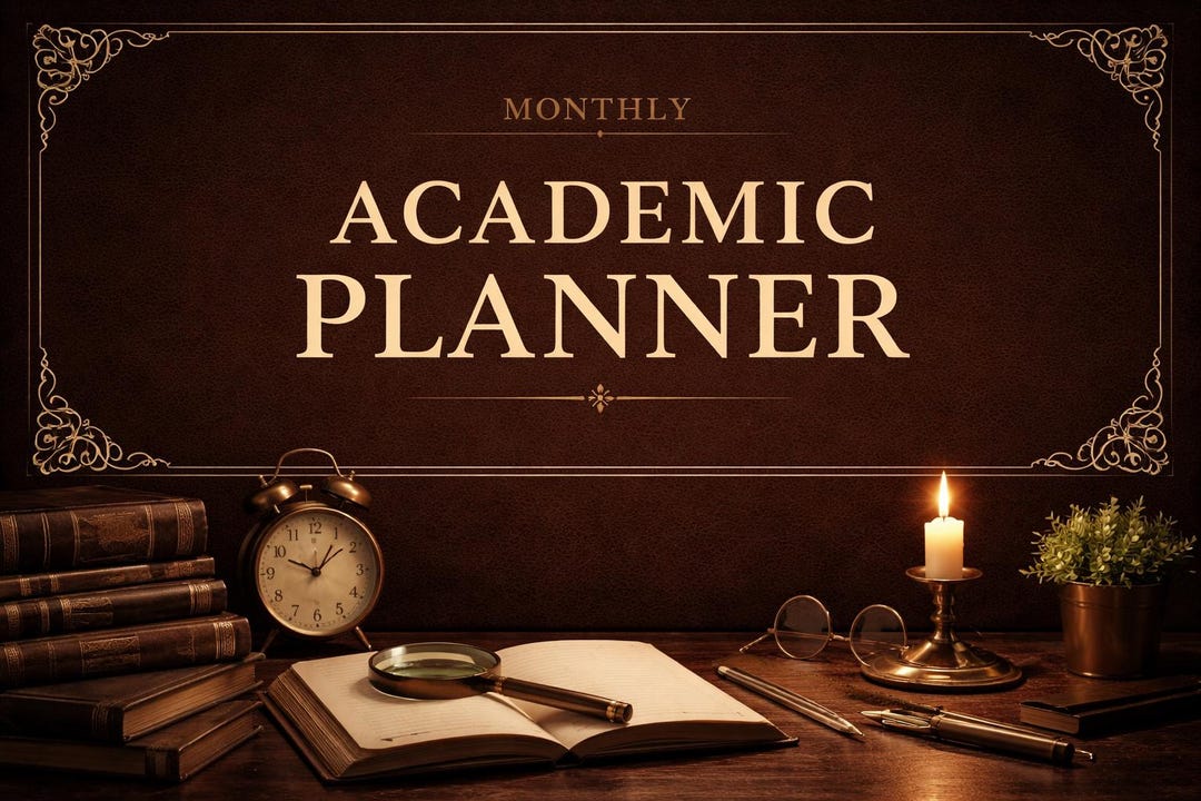 2026 Academic Calendar – Dark Green Monthly Planner (digital Download ...