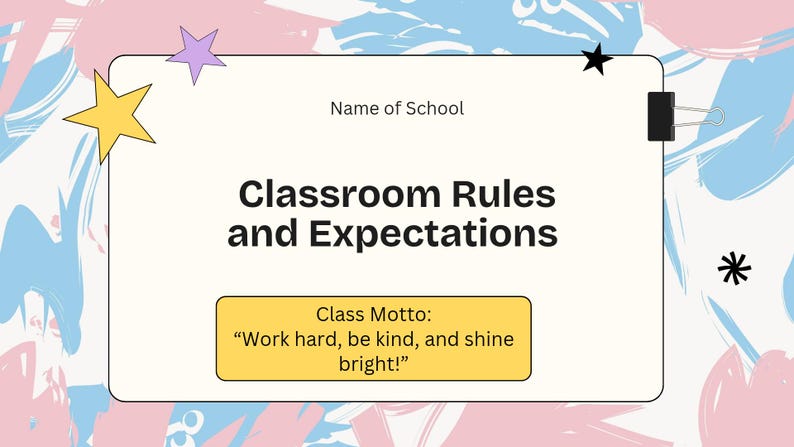 Classroom Rules Presentation | 25 Editable Slides for Back to School ...