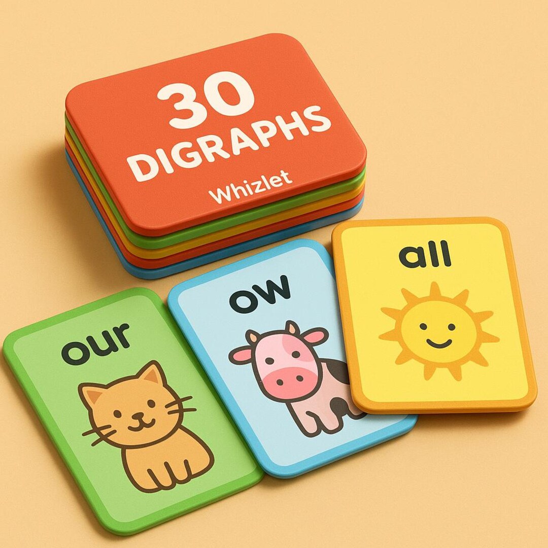 30 Digraphs Flashcards + Decodable Sentences | Phonics Printable ...