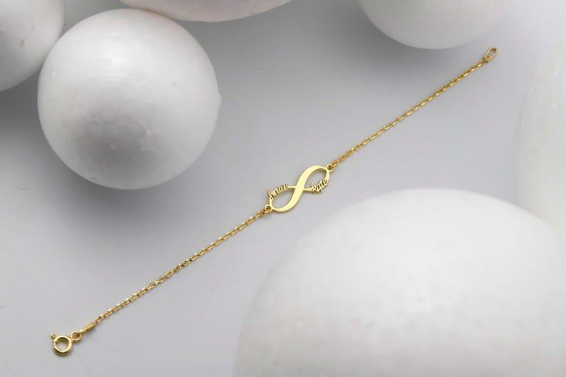 Personalized Infinity Two Name Bracelet: Sterling Silver, Gold-filled ...