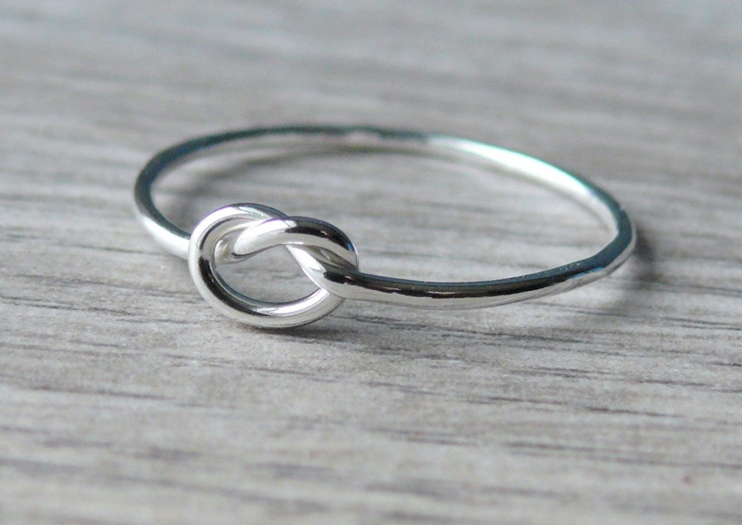 Sterling Silver Knot Ring • Sterling Silver Ring • Tie the Knot Ring ...