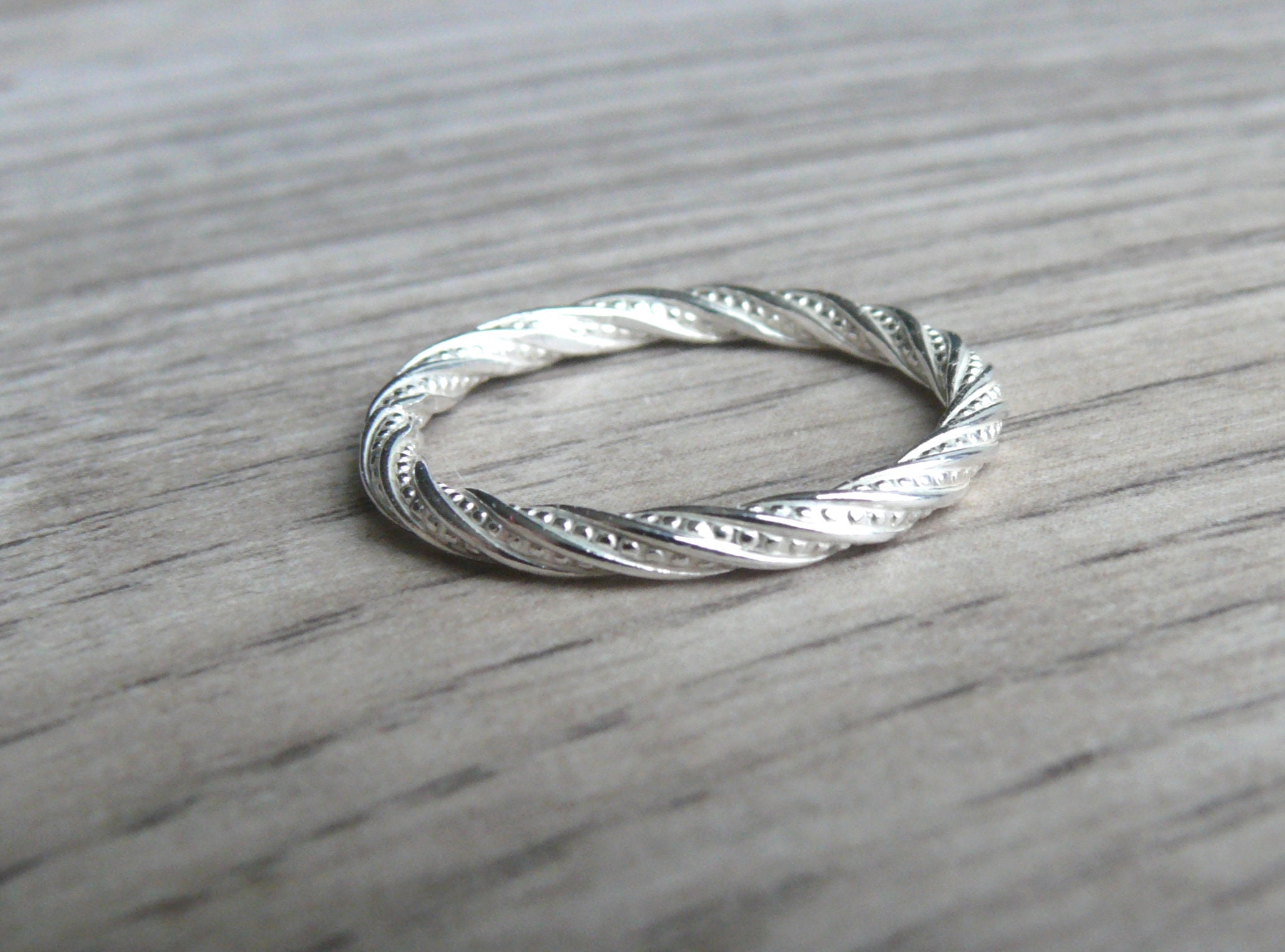 Sterling Silver Twisted Ring Silver Twist Ring Rope | Etsy