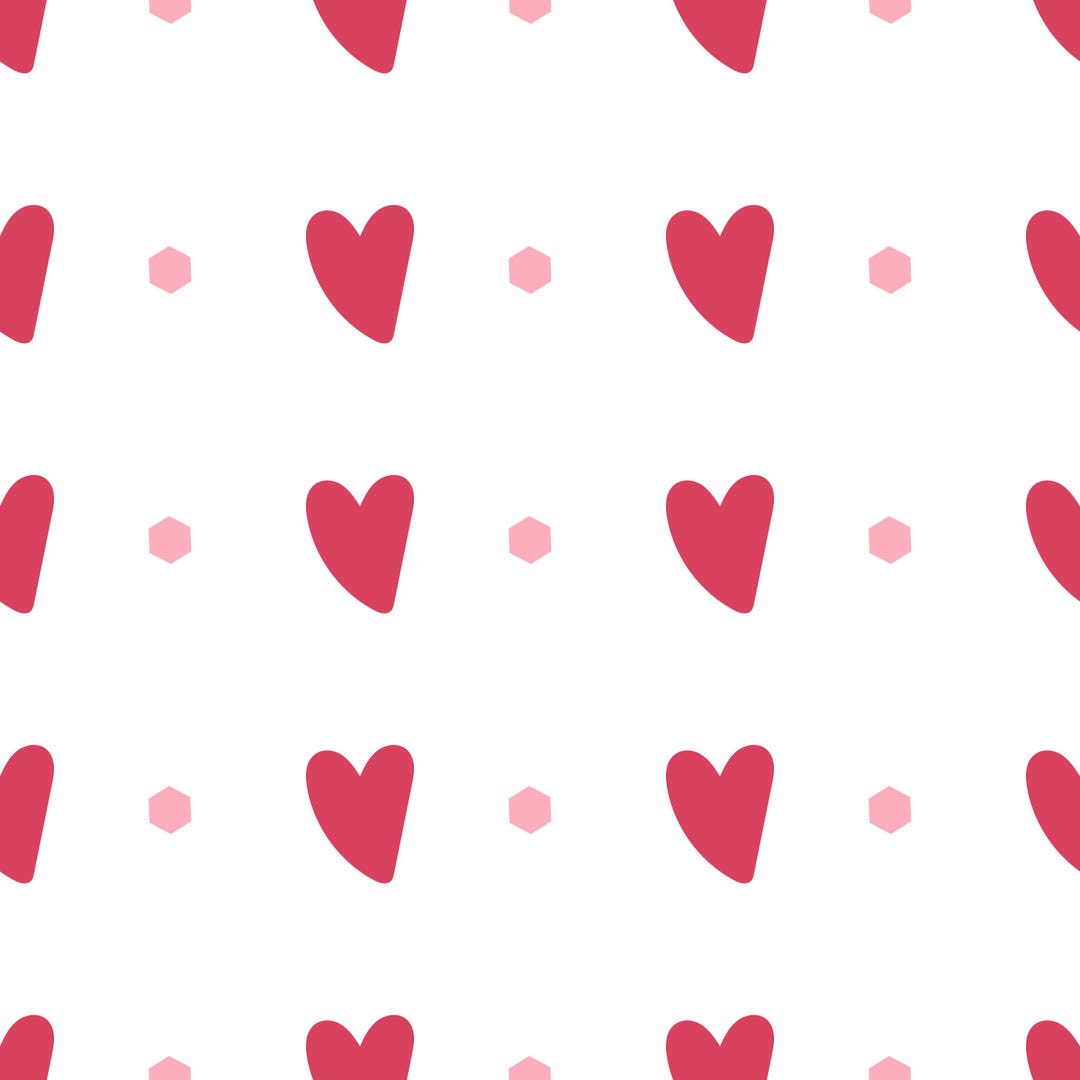 Heart Seamless Pattern Digital Papers - Etsy