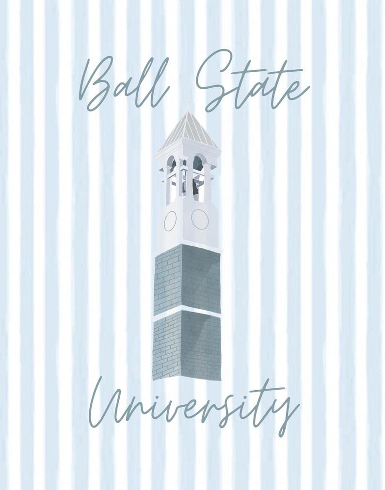 BALL STATE UNIVERSITY | College Wall Decor | Digital Prints - Etsy