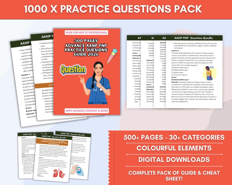 FNP Exam Prep 2025: Nurse Practitioner Study Guide (printable PDF) - Etsy